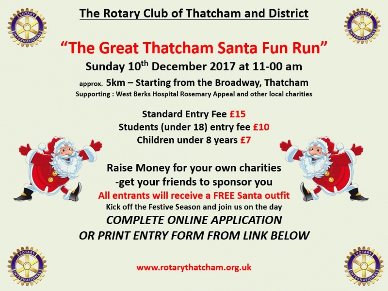 The Great Thatcham Santa Fun Run - Rotary in the Thames Valley